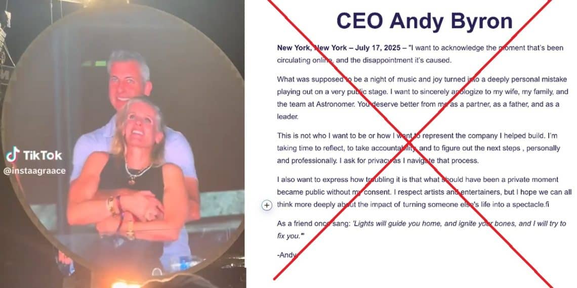Astronomer CEO Andy Byron Company Statement Real? (Fact Check) - Best ...